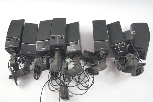 LOT (4 Pair) 8 Insignia NS-PCS20 Stereo Computer Speakers Black WORKING ...