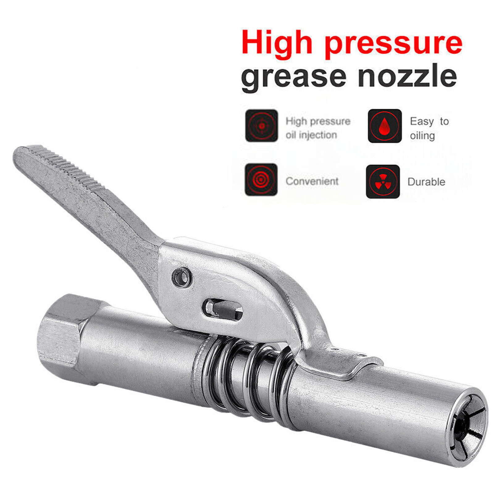 2 Pack Grease Gun Coupler High-Pressure Quick Release Lock Oil ...