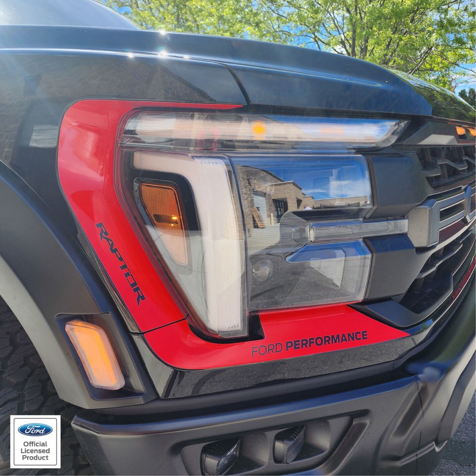 2024-2025 Ford Raptor F-150 Headlight Accent Vinyl Decals FP/Raptor ...