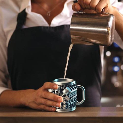 V6/V8 Engine Mugs Unique Design Durable Coffee Cup For Car Lovers For ...