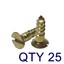 Brass Countersunk Wood Screws - Pack 25 - 1G / 2G / 3G / 4G - Various ...