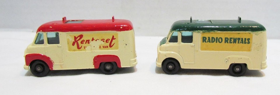 LESNEY MATCHBOX TV REPAIR VAN no. 62 VINTAGE DIE-CAST PAIR RENTASET ...