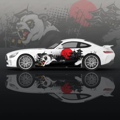 Custom Samurai Livery Racing Side Wrap; JDM Inspired Panda Custom Decal ...