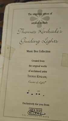 Thomas Kinkade Guiding Lights Music Box Collection light house New In ...