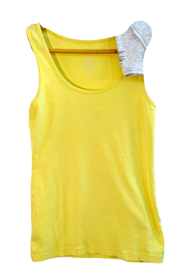 TANK TOP Womens NOW "The Rib Tank" YELLOW Cotton - FREE POSTAGE | eBay