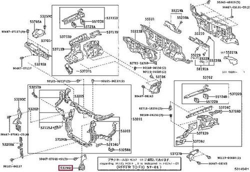 TOYOTA OEM Genuine Deflector, Radiator Side, LH 53294-48030 | eBay