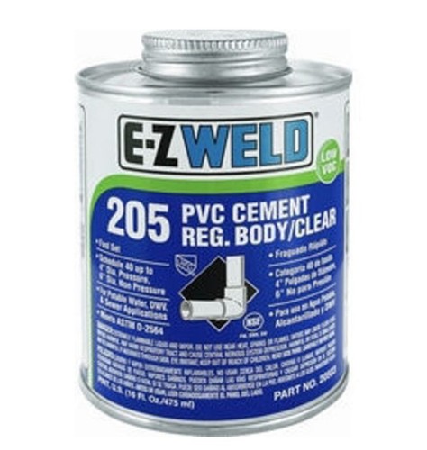 EZ Weld 205 PVC Cement Regular Body Fast Set Clear 4 OZ | eBay