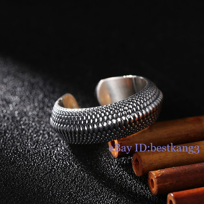 Dragon Scale Ring Men's Retro Round Ring Trendy Hip Hop Personalized ...