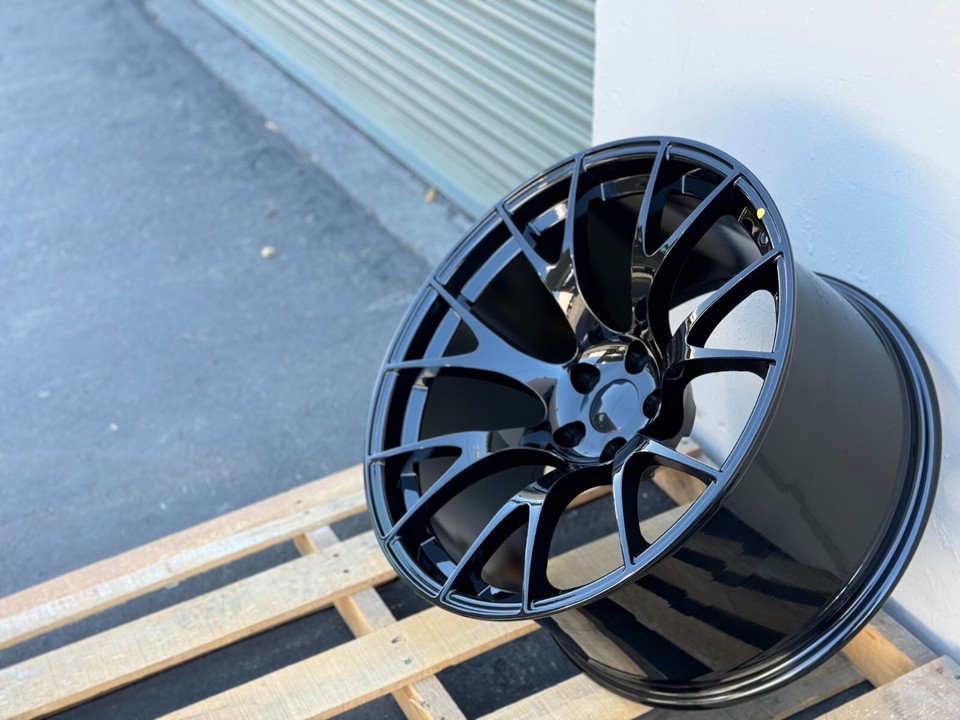 20x11 -2.5 Concave 5X115 Gloss Black Wheels Rim Fit Dodge Charger ...