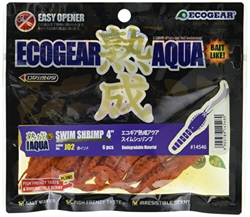 Ecogear Worm Aqua Swim Shrimp 4 Inch 96Mm Red Isomer J02 Lure | eBay