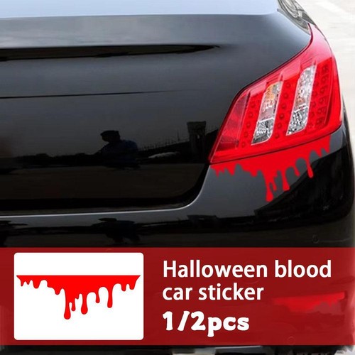 Universal Fit Car Front Rear Decor Decal Bleed Blood Drip Zombie ...