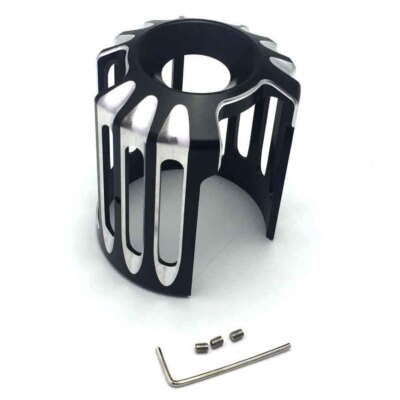 Black CNC Aluminum Oil Filter Cover Cap Trim For Harley Blackline Dyna ...