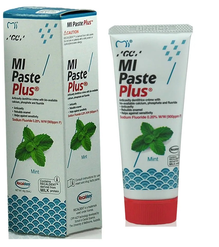 GC MI Paste Plus Topical Tooth Créme with Calcium, Phosphate & Fluoride ...