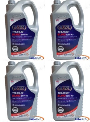 EXOL EURO5 10w40 FULLY SYNTHETIC LOW SAPS DIESEL ENGINE OIL 4 X 5 Ltr ...