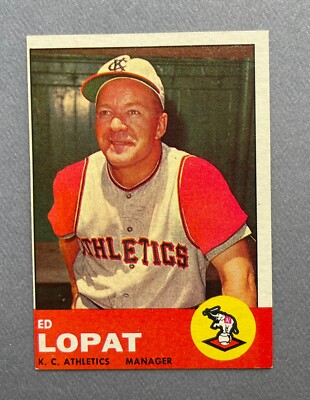 1963 Topps Baseball Ed Lopat #23 Kansas City Athletics Vintage Card | eBay