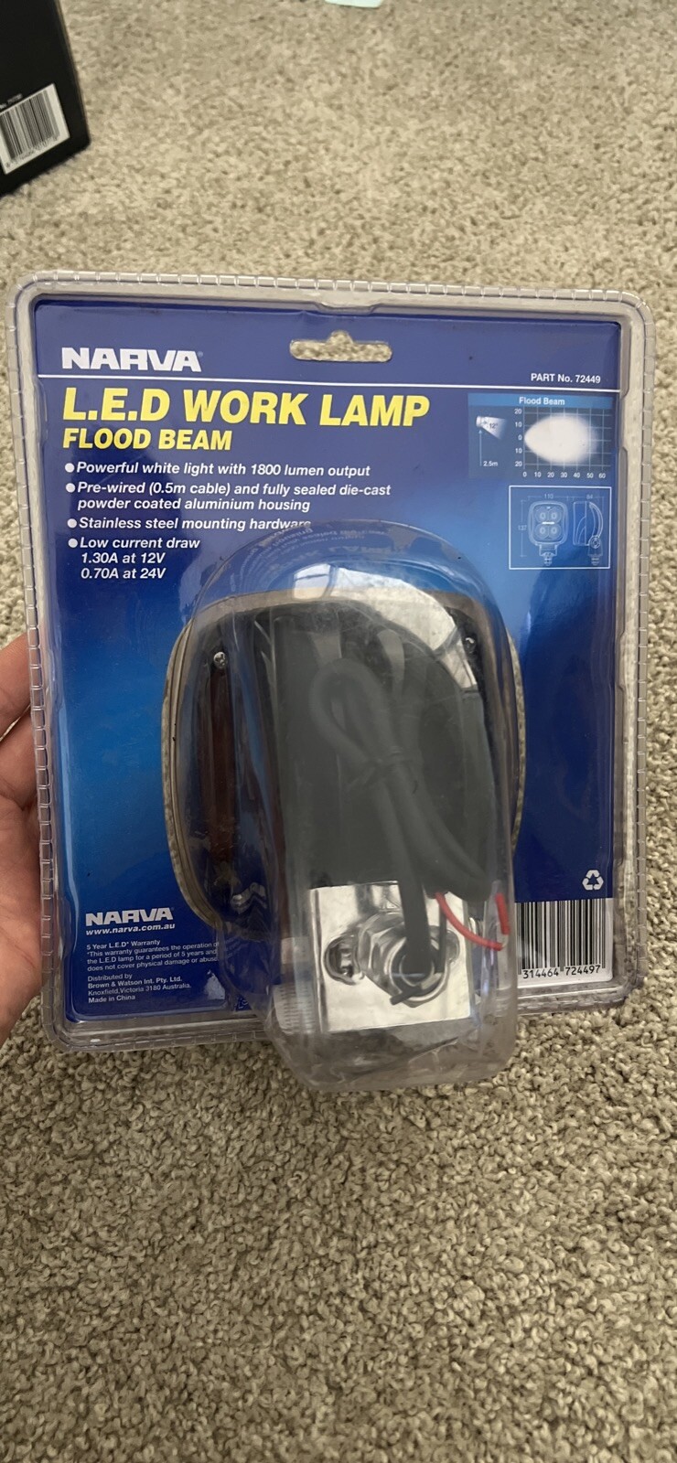 Narva LED Work Lamp 9-64V | eBay