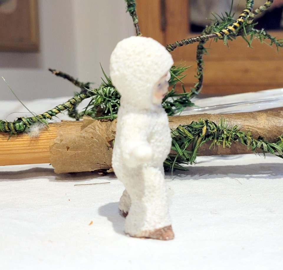 Hertwig Antique German snow-covered Standing Snowbaby. Minature Figure ...