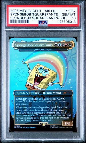 MTG SpongeBob SquarePants FOIL PSA 10 GEM MINT SpongeBob Magic Card SLD ...