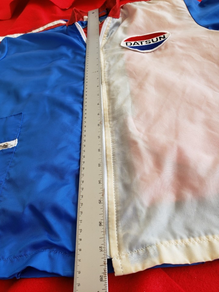 Vintage 70’s Datsun Racing Striped Windbreaker Jacket (Rare w/zip-in ...