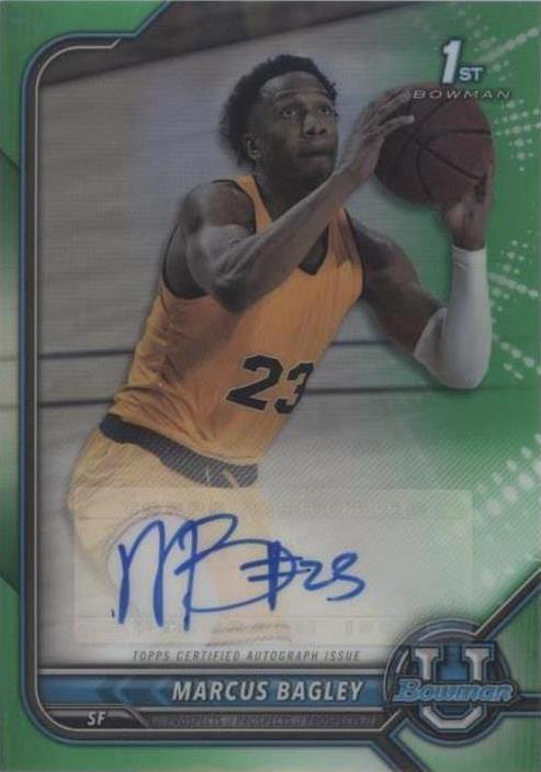 2021-22 Bowman University - Chrome Prospect Autographs Marcus Bagley # ...