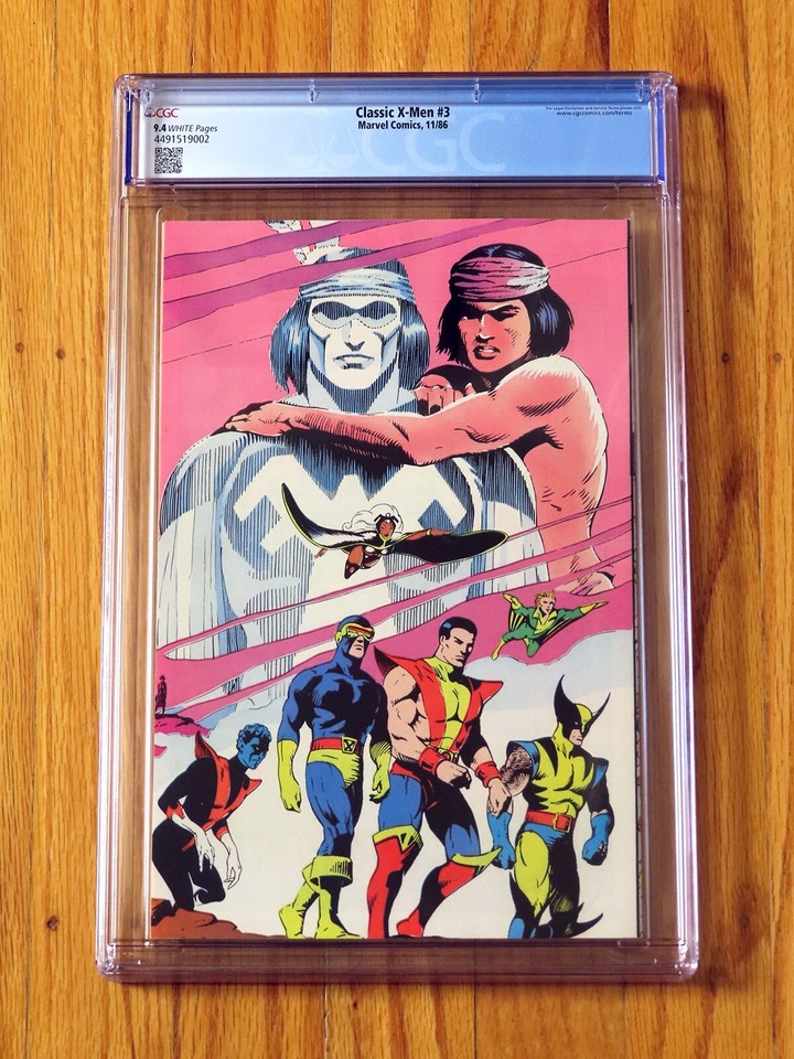 CLASSIC X-MEN #3 CGC 9.4 NM WP 1986 Arthur Adams cover 25th anniversary ...