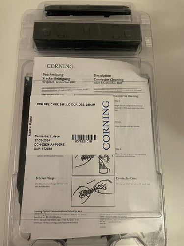 Corning 24 F LC UPC Duplex CCH Splice Cassette - CCH-CS24-A9-P00RE ...