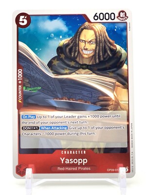 YASOPP - RARE FOIL - R OP09-013 Emperors New in the World ONE PIECE TCG ...
