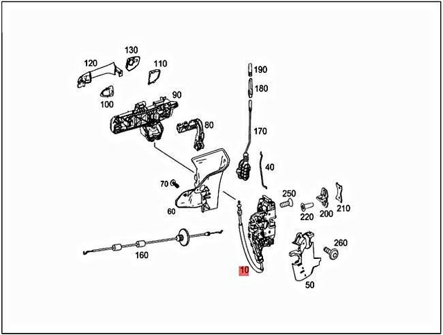 MERCEDES Mercedes-Benz OEM 12-14 C350 Front Door-lock Actuator ...