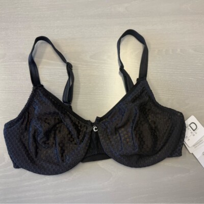 Chantelle Women Size 32D New Black Minimizing effect underwire Bra | eBay