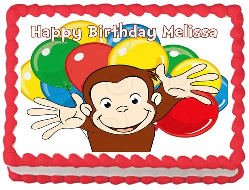 CURIOUS GEORGE Edible cake topper image decoration | eBay