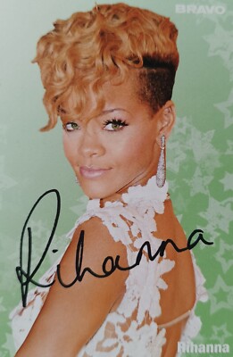 RIHANNA - Autogrammkarte 10x7cm - Sammlung Autograph Trading Card BRAVO ...