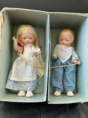 Vintage Freundlich Composition Twin Dolls 11 Inches Original Box | eBay