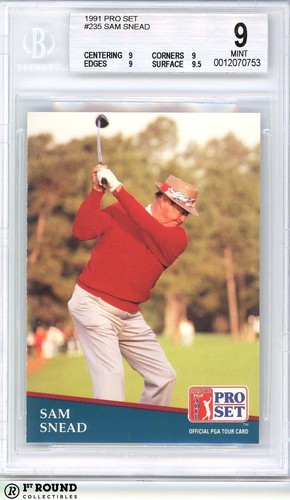 Sam Snead RC BGS 9: 1991 Pro Set Golf Rookie Card | eBay
