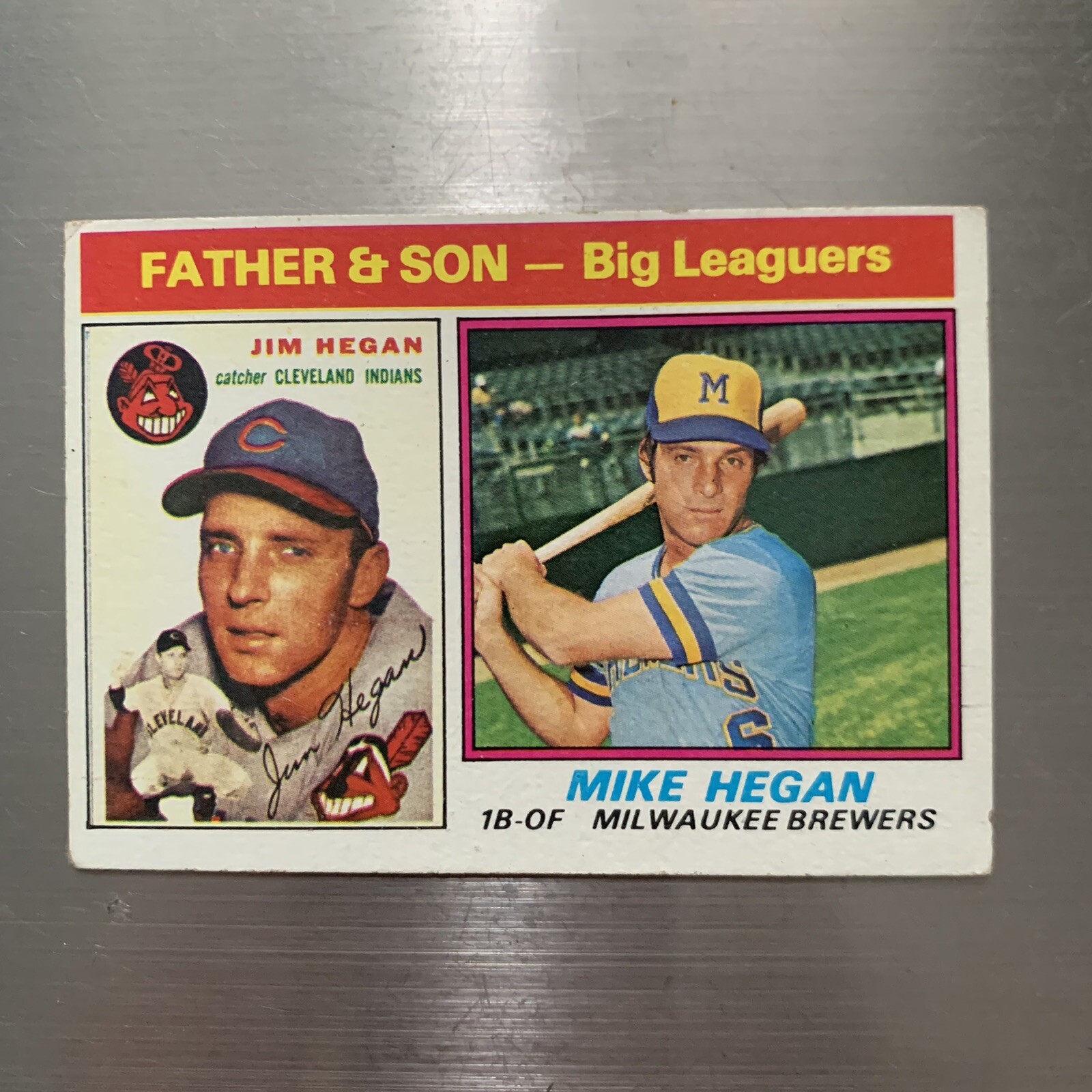1976 Topps Mike Hegan Jim Hegan # 69 Milwaukee Brewers Baseball Card ...
