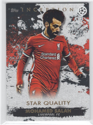 2020-21 Topps Inception UEFA Star Quality Mohamed Salah Base SP ...