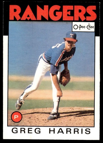 1986 O-Pee-Chee Greg Harris Texas Rangers #128 | eBay
