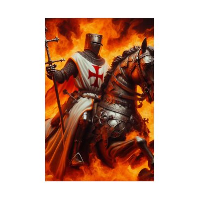 Rolled Posters Knight Templar in Flames | eBay