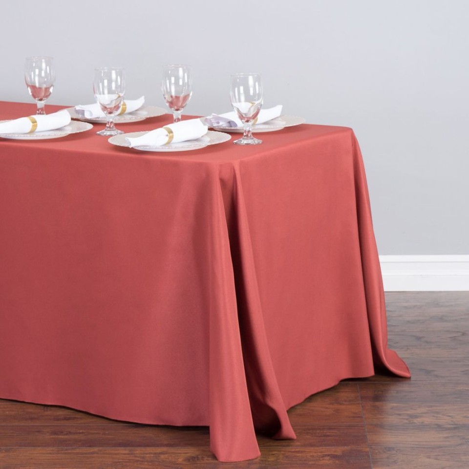LinenTablecloth 90 x 156 in. Rect Poly Tablecloths,33 Color! Wedding ...