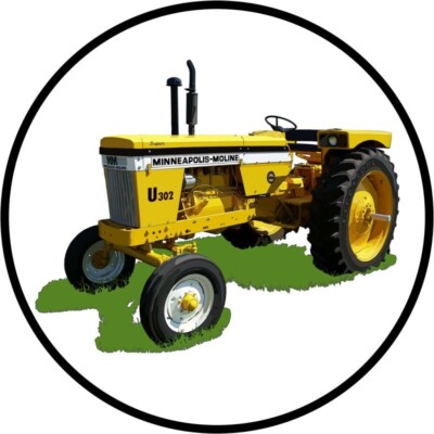 Minneapolis Moline U-302 Tractor NEW Sign: 18" Dia. Round USA STEEL XL ...