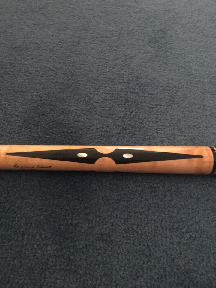 Pool Cue Raymond Calvert 1989 Signed 22oz maple and black with mother ...