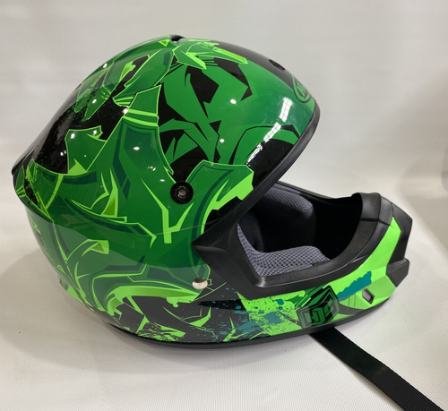 HJC FMVSS No. 218 MX Motocross Helmet Neon Green Black Pre-Owned-Small ...