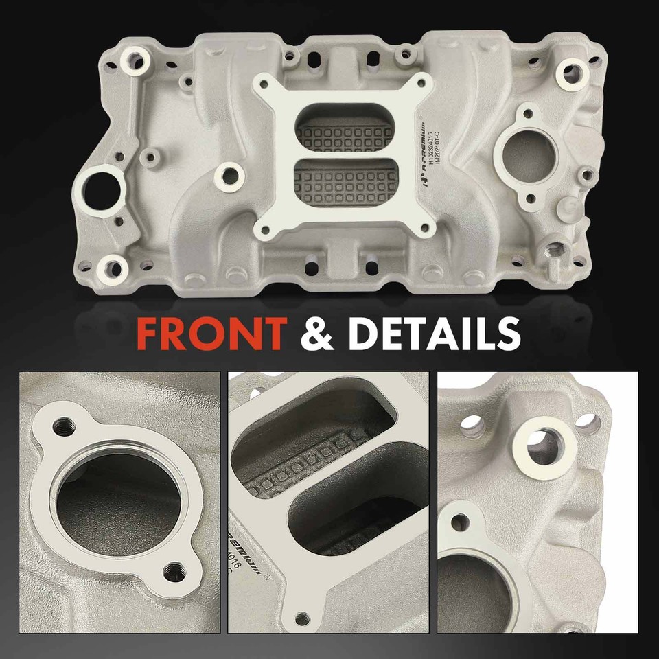 Dual Plane High Rise Intake Manifold for Chevy SBC V8 305 327 350 400 ...