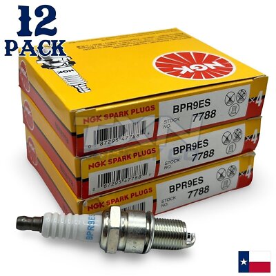 NGK 7788 Solid Standard Spark Plugs BPR9ES - 12 Spark Plugs | eBay