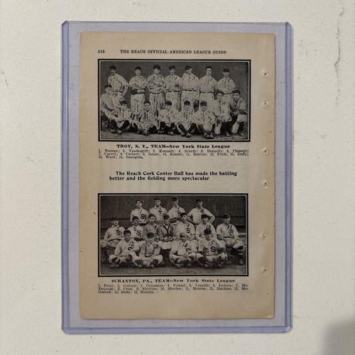 1911 Troy NY & Scranton PA Baseball Team Pictures Rare Antique New York ...