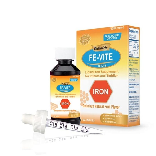 Iron Fe Vite Drops 50 mL Ages 1 to 4 Years Old-EASY TO USE DROPPER | eBay