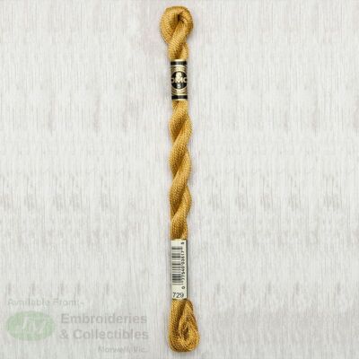 DMC Perle (Pearl) Cotton Thread, Size 5, 25m Skein, Colour 729 MEDIUM OLD GOLD | eBay Australia