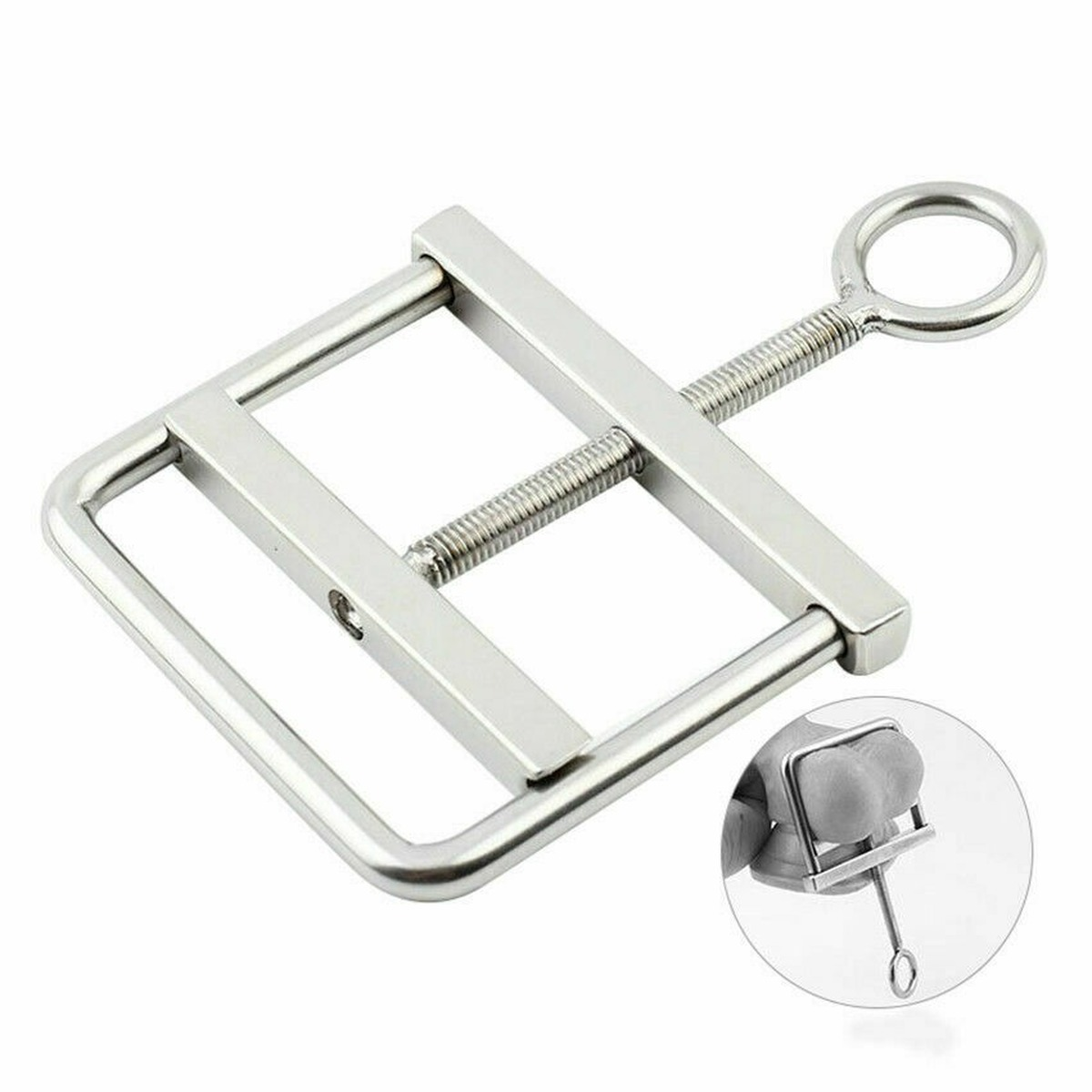 Male Stainless Steel Scrotum Binding Clamp/Clip Ball Stretcher Metal ...