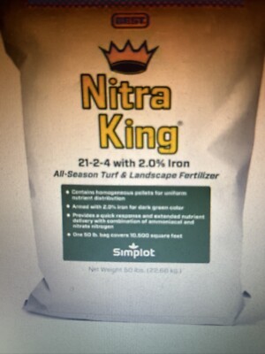 NITRA KING 21-2-4 With 2.0 % Iron ALL SEASON LAWN FERTILIZER 25 Lbs | eBay