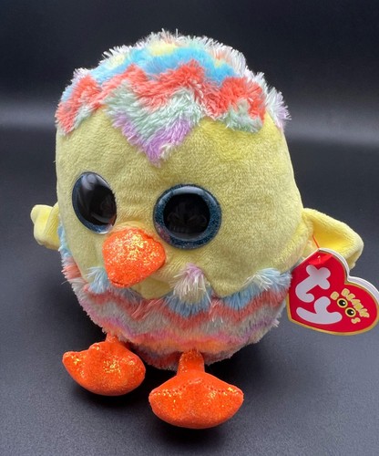Ty Beanie Boos CORWIN Easter Chick in Colorful Decorated Egg Plush 6 ...