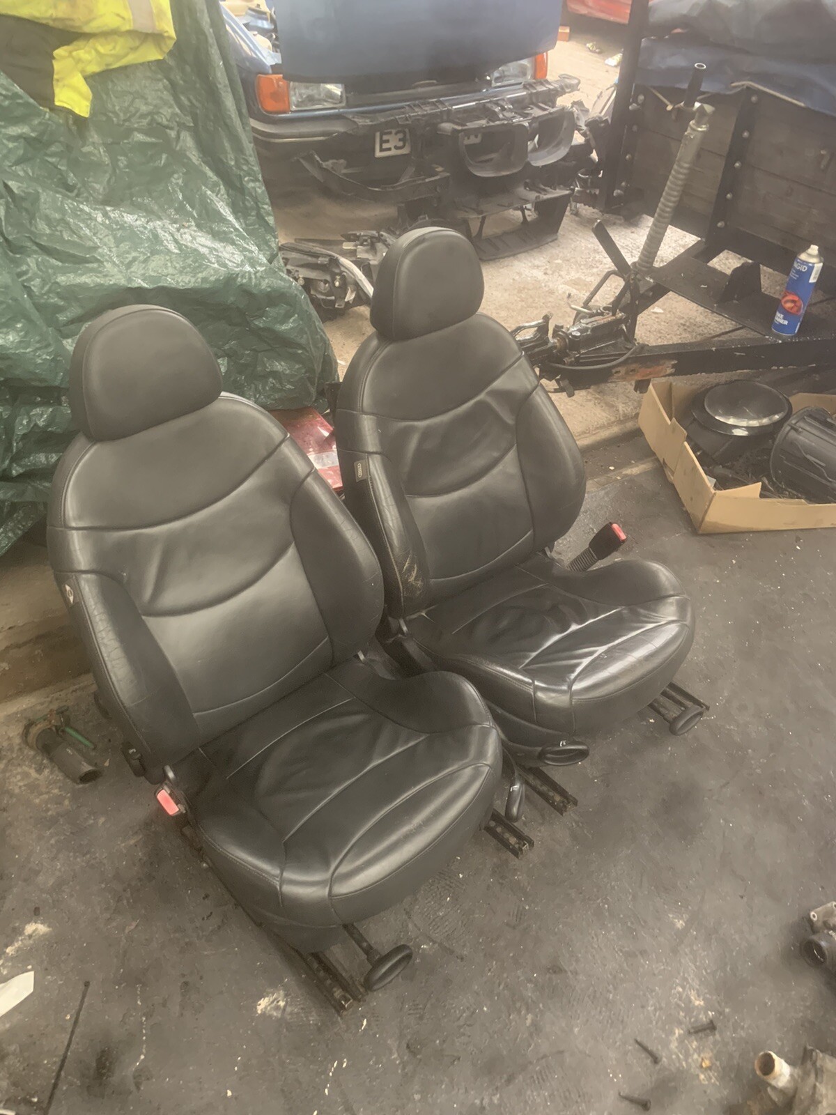 Mini Cooper S R50/R53 full leather seats Black, Front Pair | eBay UK